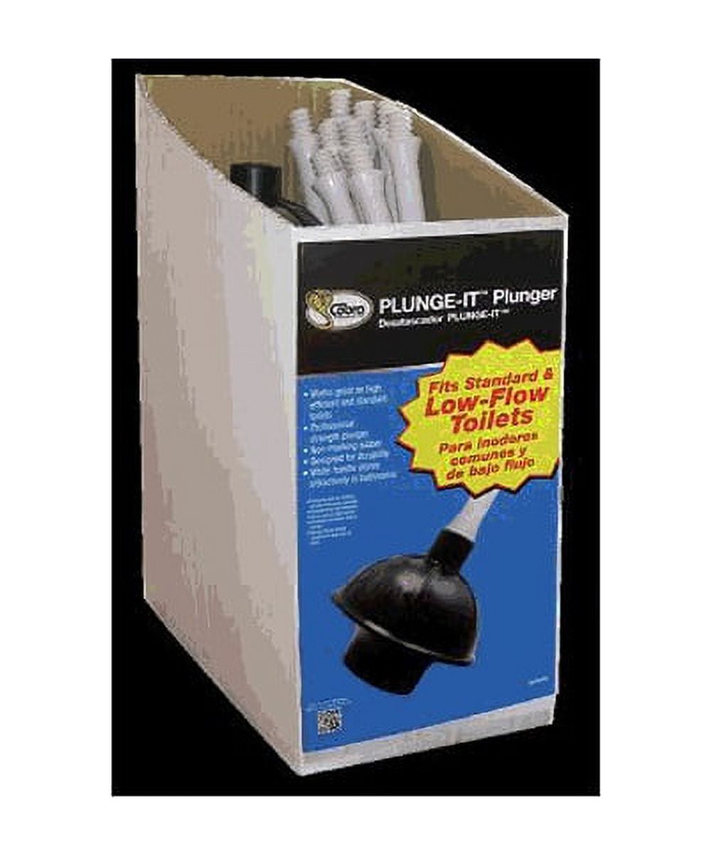 Cobra 00345 D Rubber Tackle Tough Clog Toilet Plunger 18 L x 6 Dia. in ...