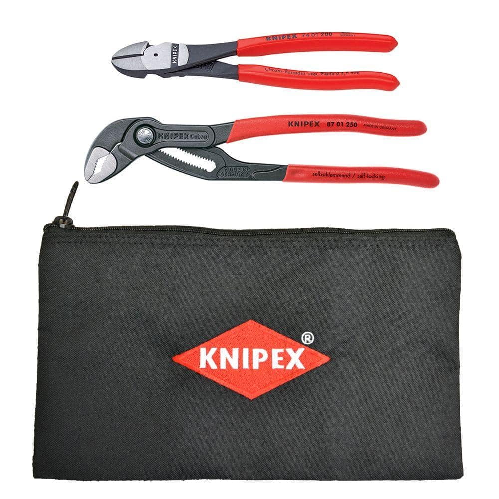 Cobra 10 in. Box Joint Pliers/8 in. Diagonal Cutting Pliers Set with ...