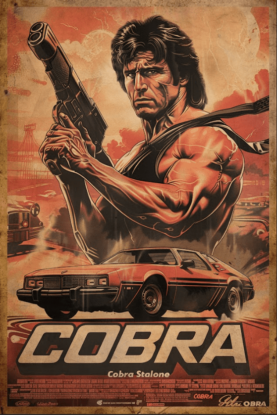 Cobra 1986 Poster 24x36 - Sylvester Stallone, Action Crime, Classic ...