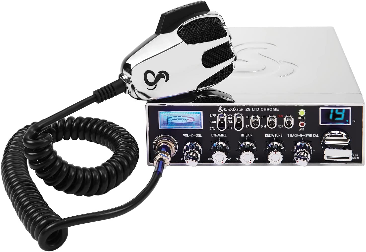 Cobra 29 LTD AM/FM Chrome Professional CB Radio, 40 Channels, 4 Watts ...