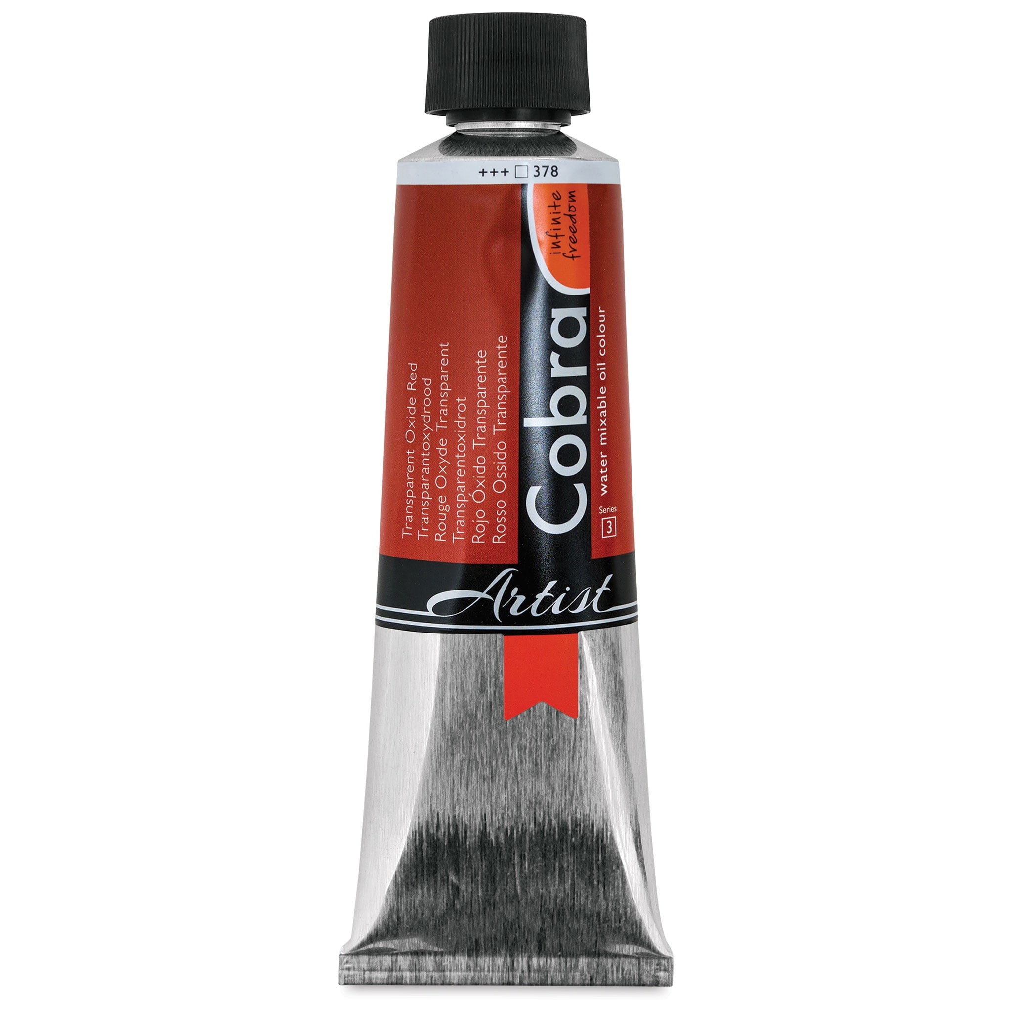 Cobra Artist Water Mixable Oil Paint - Transparent Oxide Red, 150 ml ...