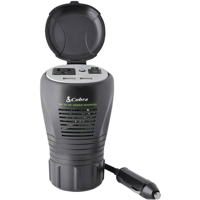 Cobra CPI290CH 200W 2.1A USB 12V DC to 120V AC Power Inverter - Walmart.com
