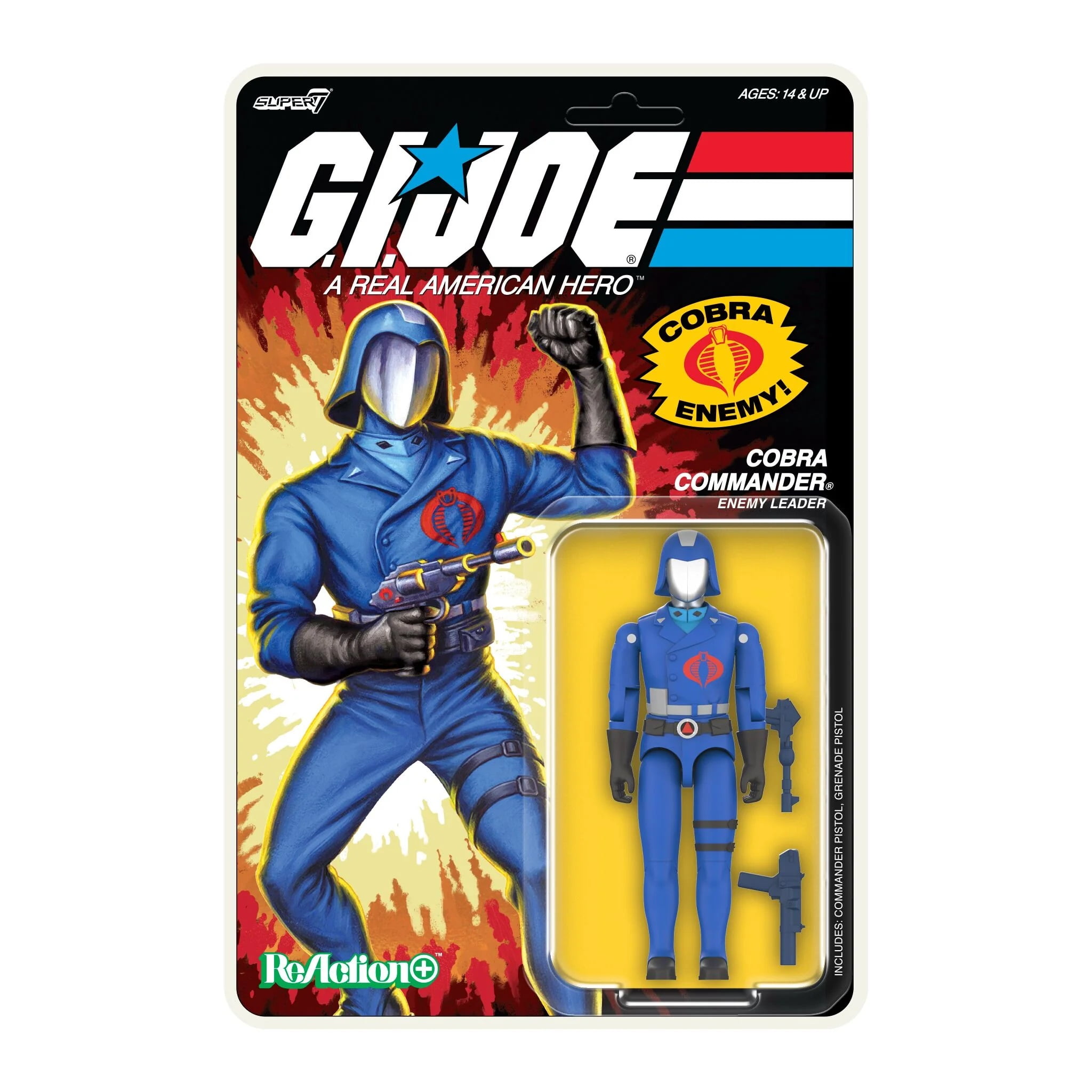 Cobra Commander (cartoon) Enemy Leader G.I. Joe Wave 1 Reaction+ Action ...