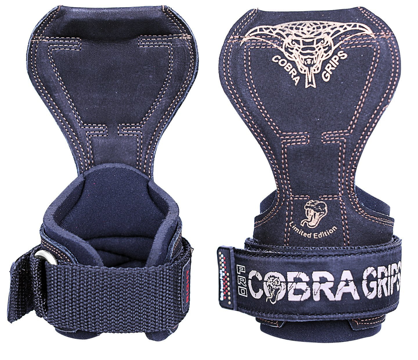Cobra Grips PRO Weight Lifting Gloves Heavy Duty Straps Alternative Power Lifting Hooks Best For ...