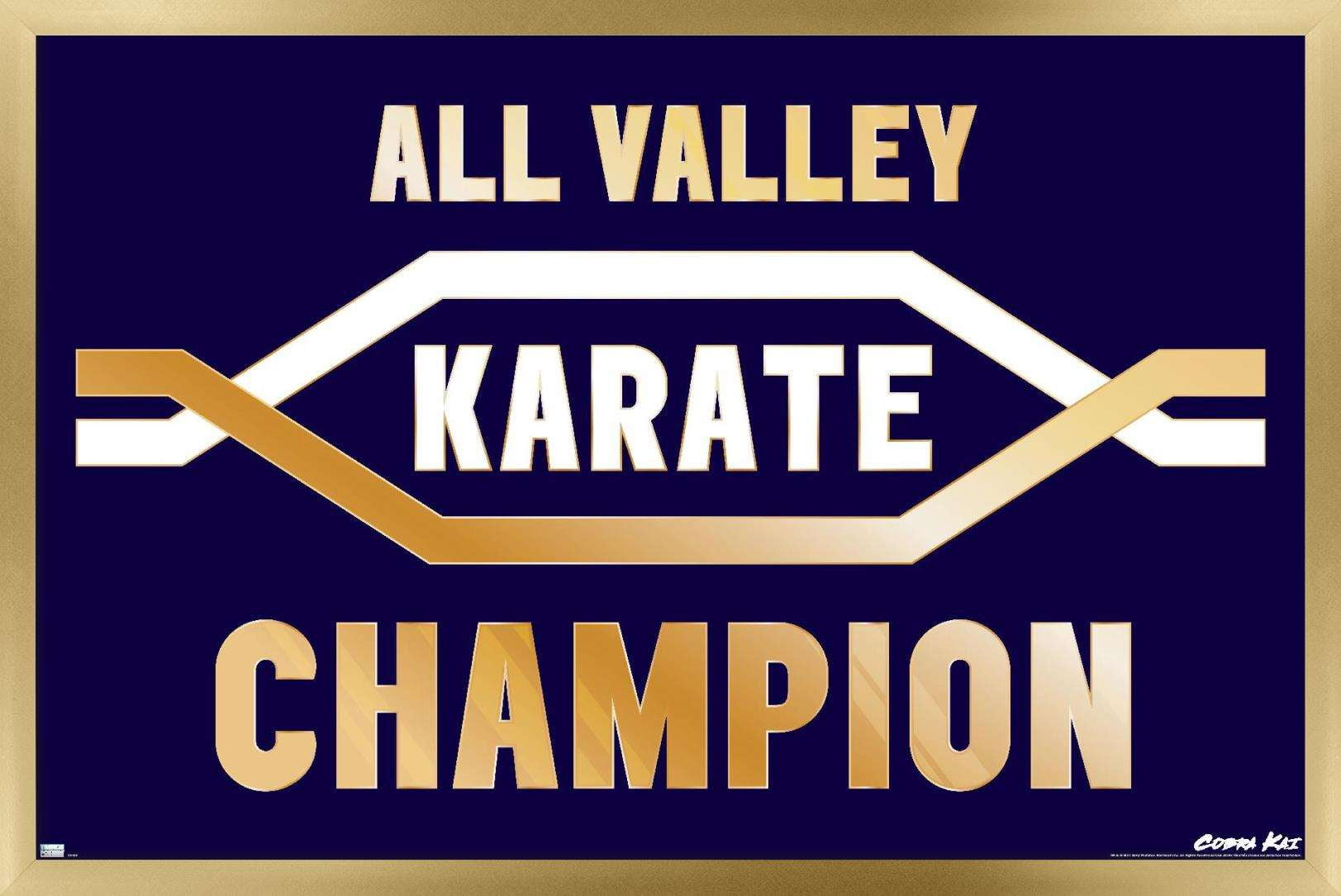 Cobra Kai - All Valley Karate Champion Wall Poster, 22.375" x 34 ...