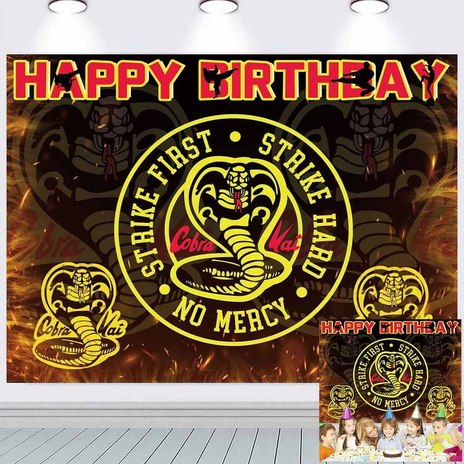 Cobra Kai Backdrop Banner Party Supplies Post Birthday Decorations ...