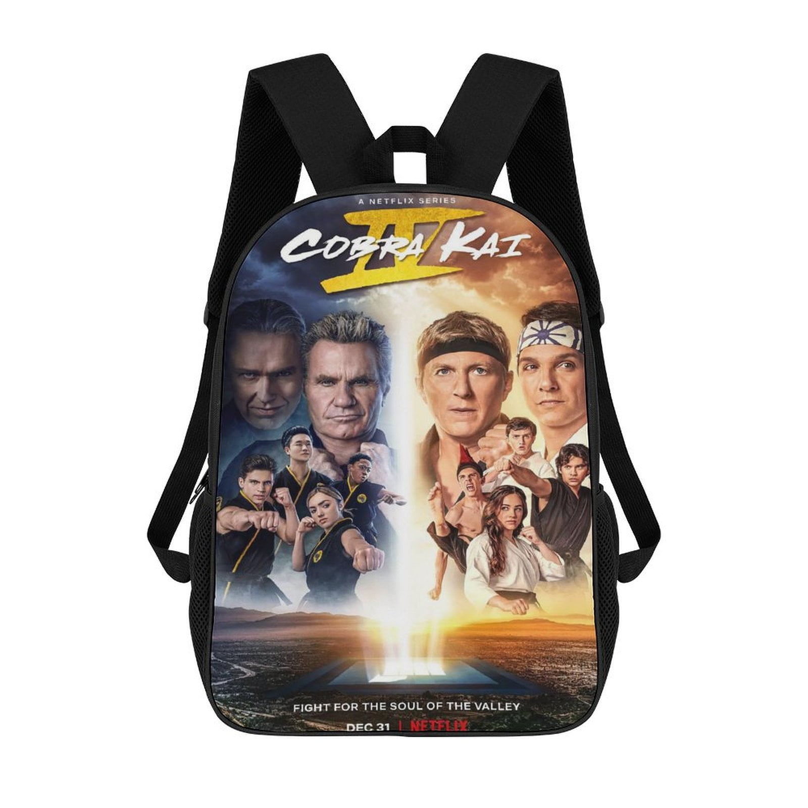 Cobra Kai Backpack 17 Inch Book Bags Casual Daypack for Travel Work ...