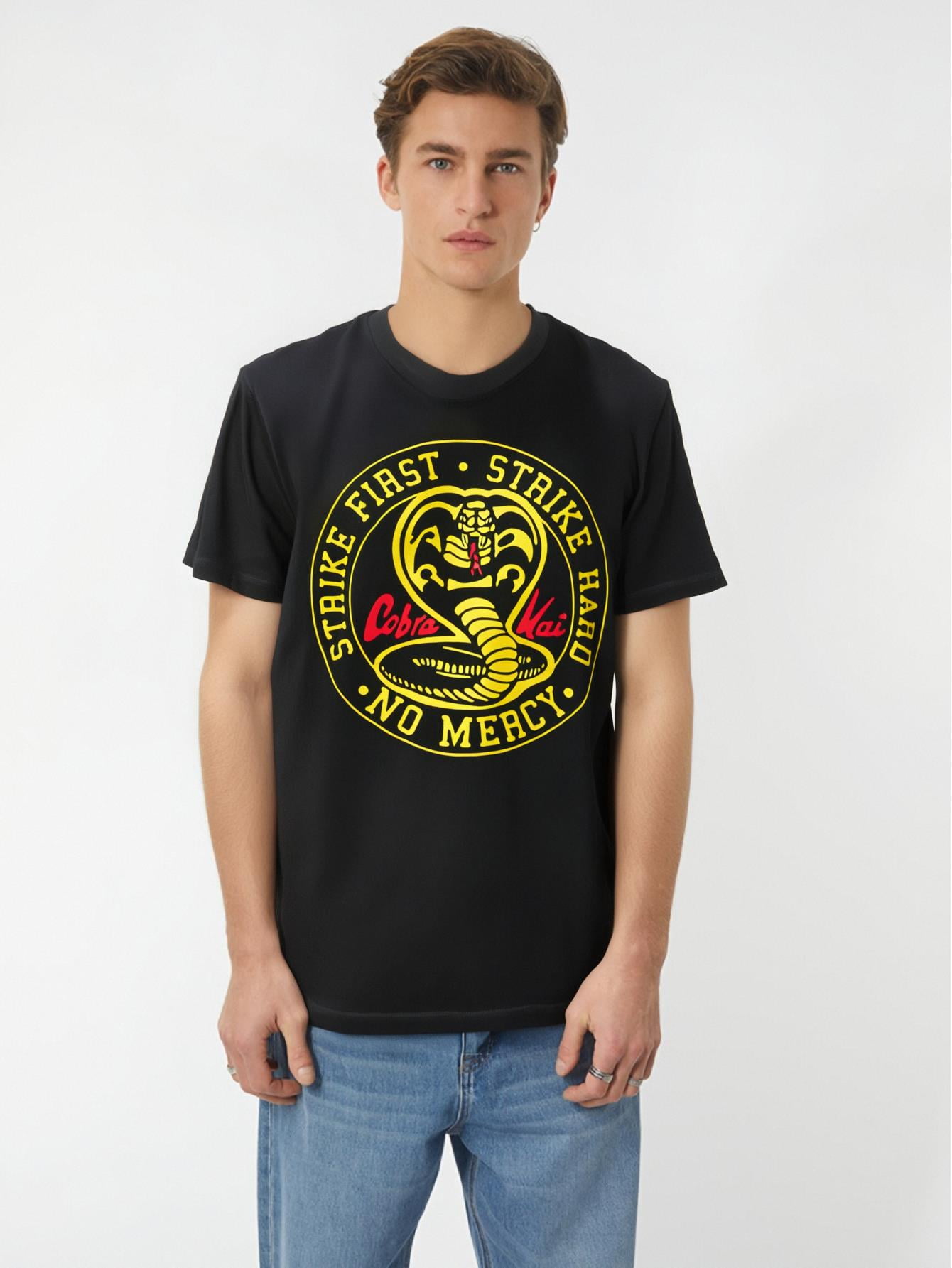 Cobra Kai Dojo 350402 funny Men’s Short Sleeve Graphic T-shirt Collection black SS Tee For Adult ...