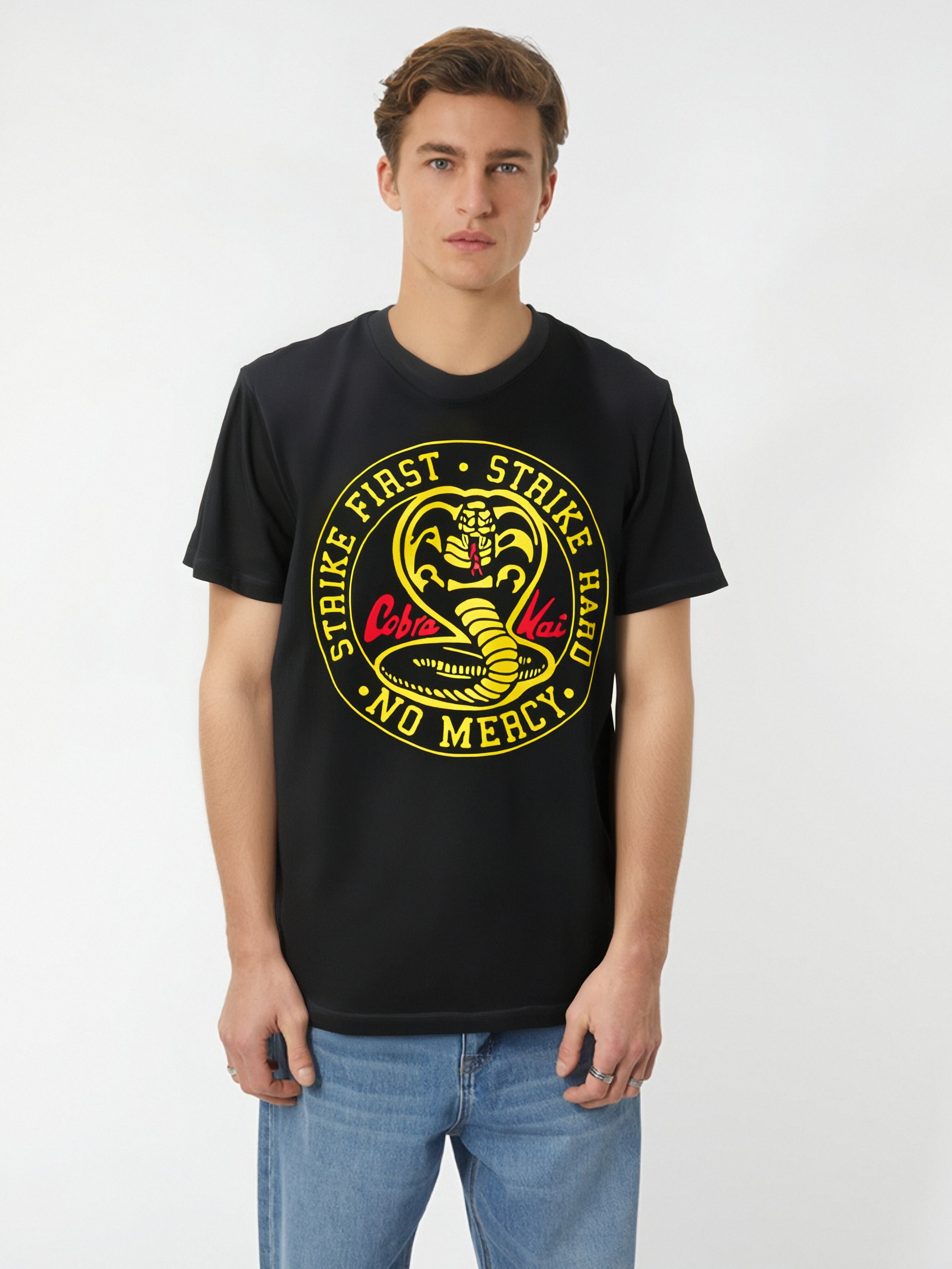 Cobra Kai Dojo 350402 funny Men’s Short Sleeve Graphic T-shirt Collection black SS Tee For Adult ...