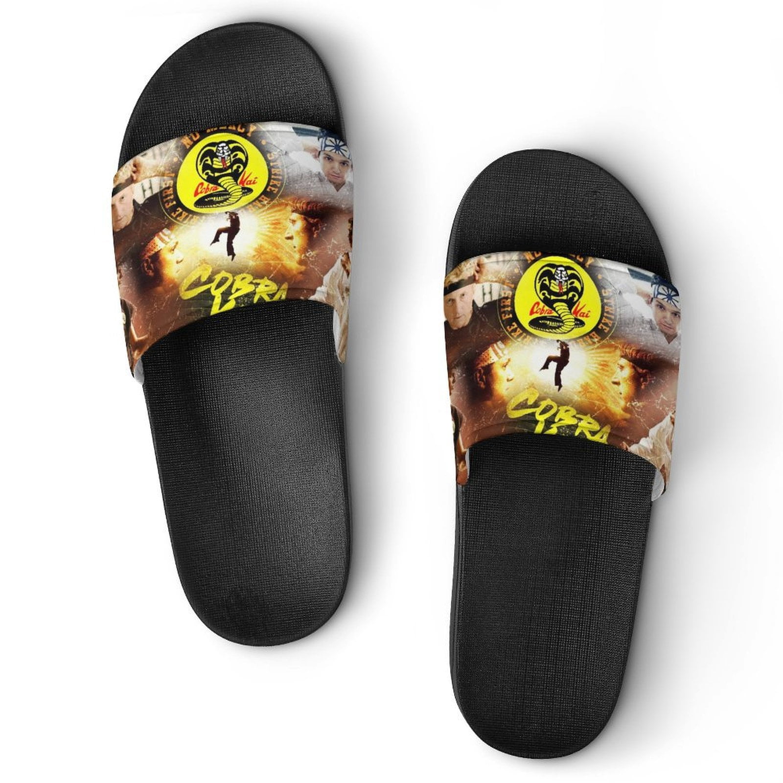 Cobra Kai Home Slippers Slide Sandals, Casual Pool Slide Outdoor, Slip ...