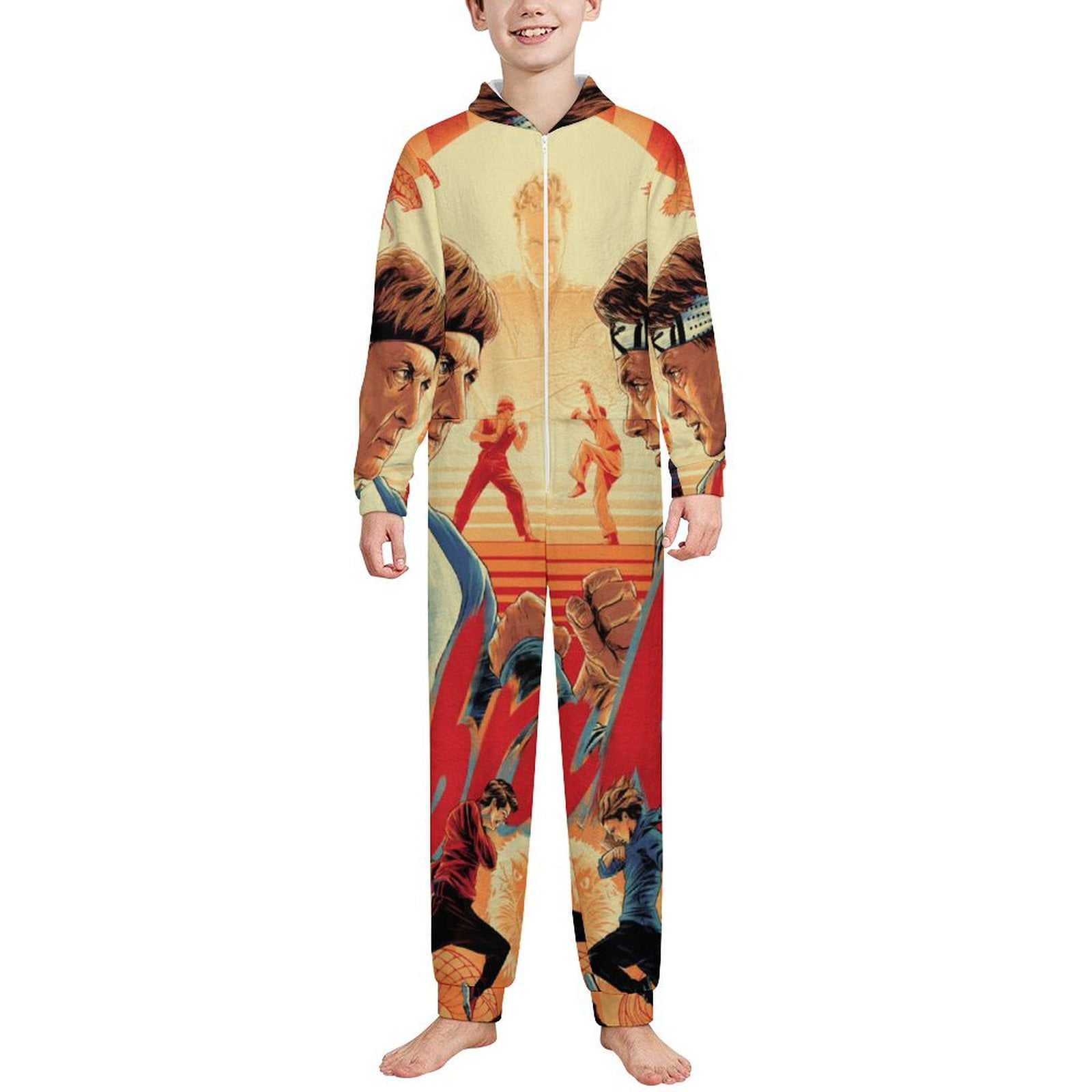 Cobra Kai Kids Pajamas One Piece Hooded Union Suit Onesie PJs Sleepwear for Boys Girls - Walmart.com