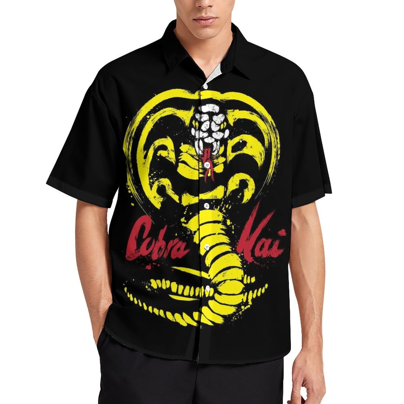 Cobra Kai Men's Hawaiian Shirt Short Sleeve Casual Summer Beach Aloha ...