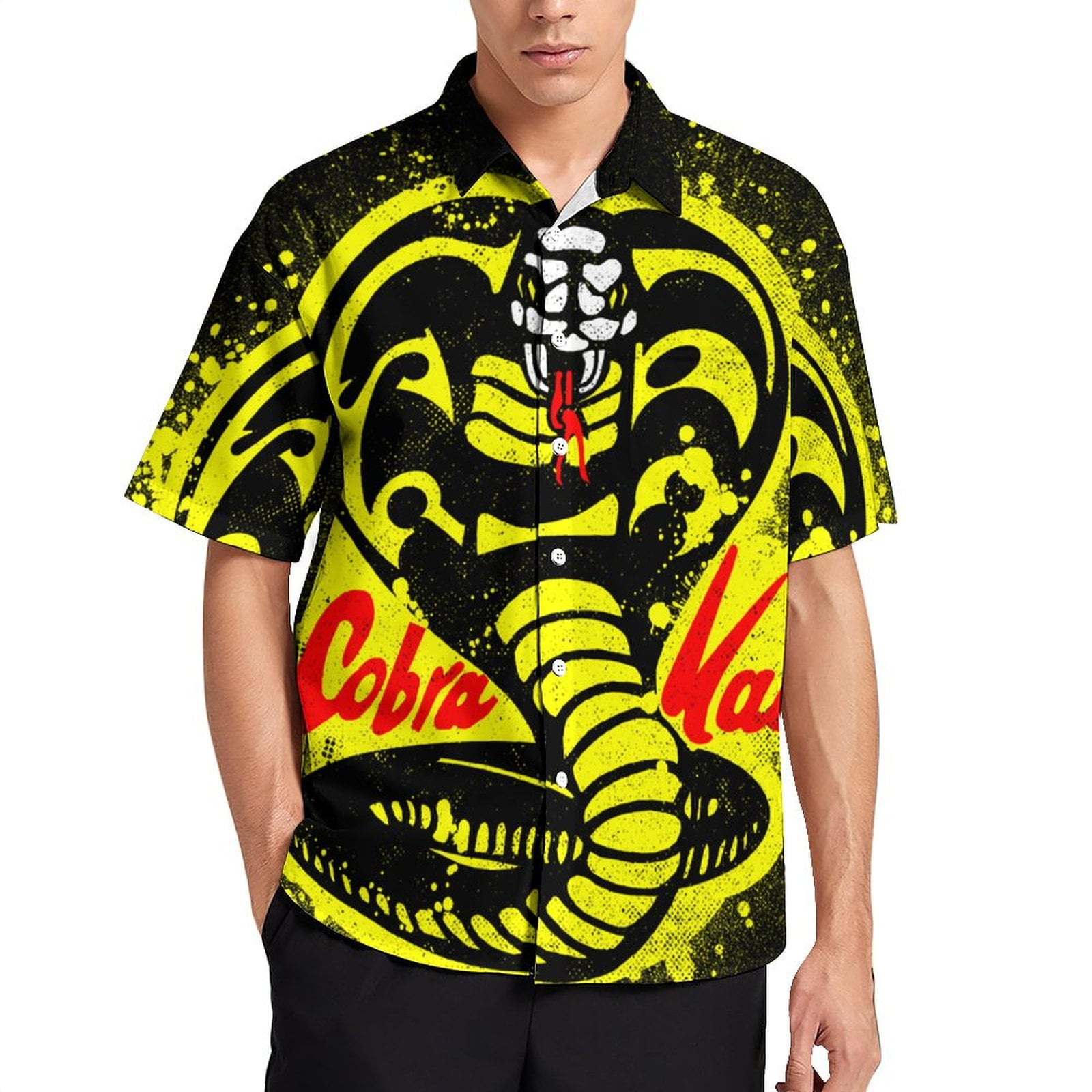 Cobra Kai Men's Hawaiian Shirt Short Sleeve Casual Summer Beach Aloha ...
