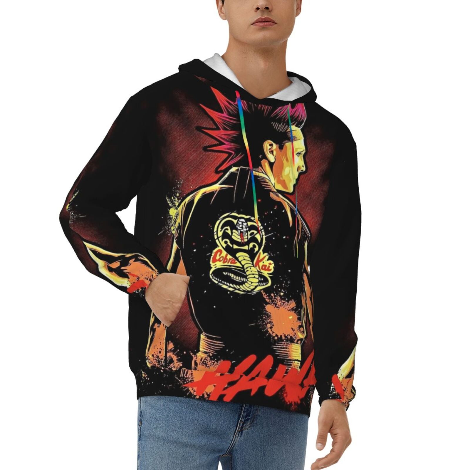 Cobra Kai Men's Hoodie Novelty Pattern Adult Hooded Sweatshirts Casual ...