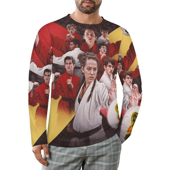 Cobra Kai Mens 3D Graphic Print Shirts Casual Long Sleeve Tee Shirts ...