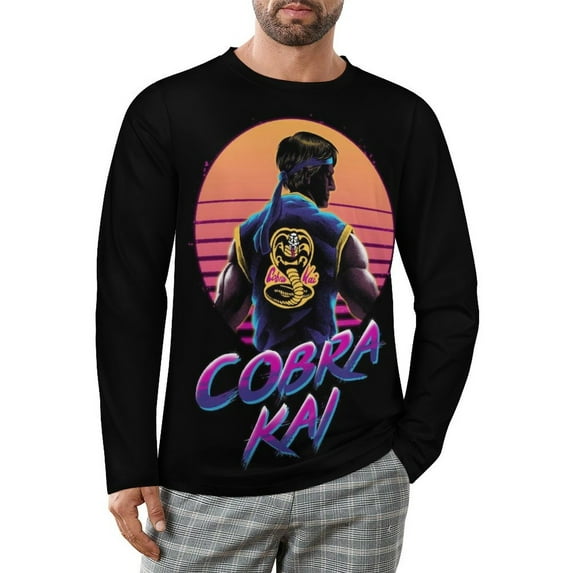 Cobra Kai Mens 3D Graphic Print Shirts Casual Long Sleeve Tee Shirts ...
