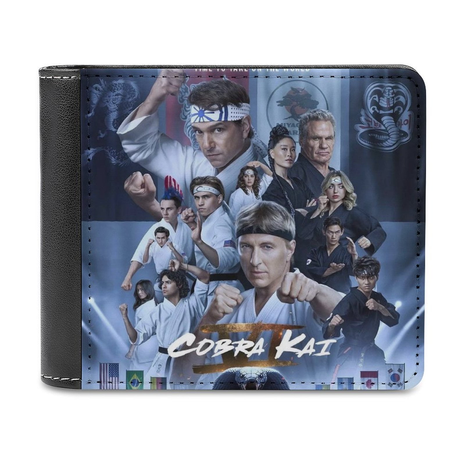 Cobra Kai PU Leather Wallet With Card Slots Bifold Wallet Money Organizers Holder Fashion Daily ...