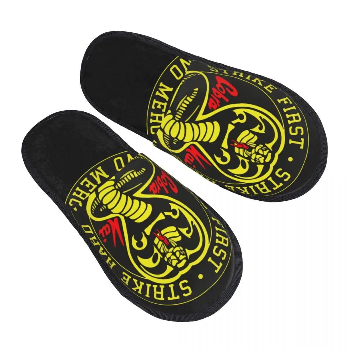 Cobra Kai Round House Slippers Women Cozy Memory Foam Dojo Slip On ...