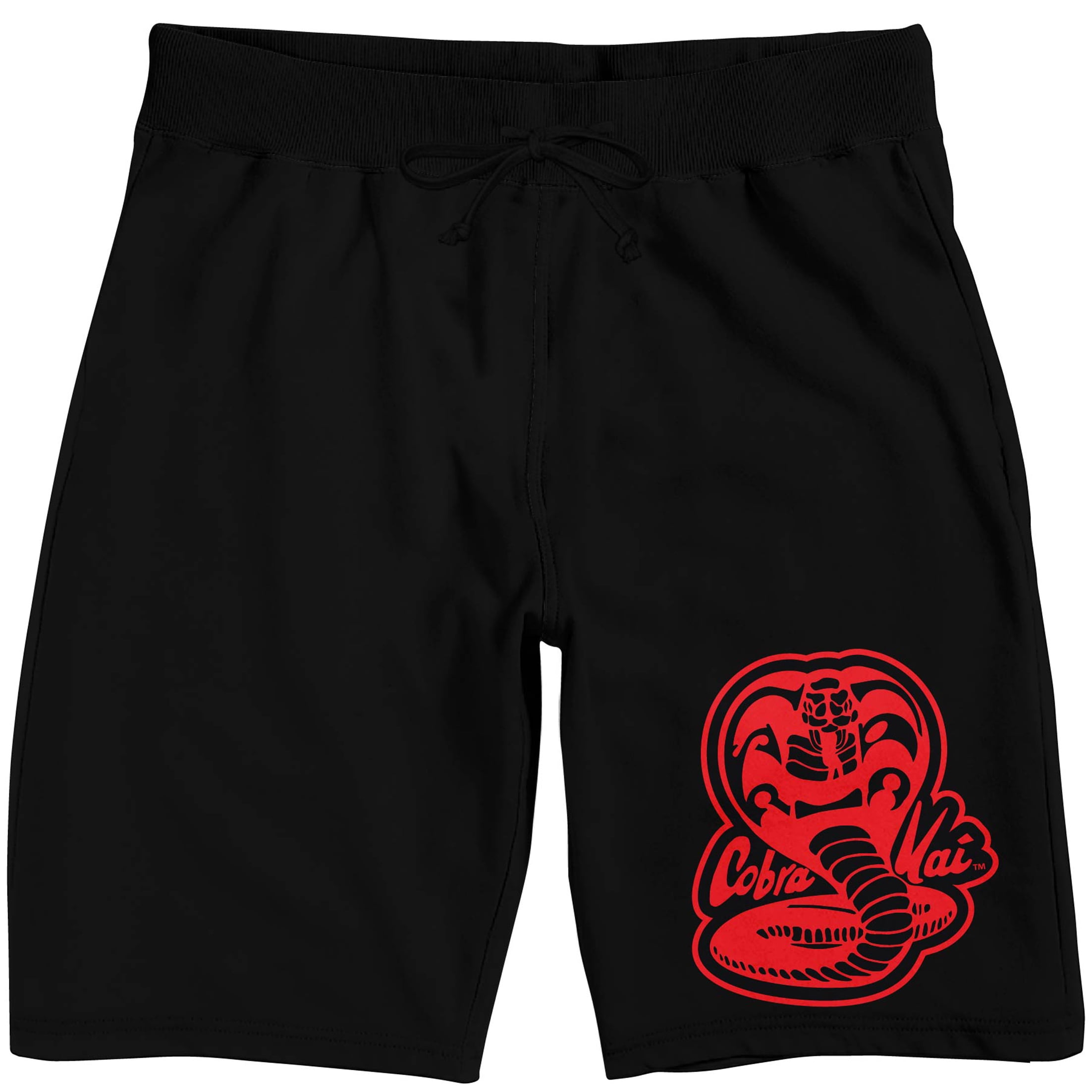 Bioworld Cobra Kai Snake Logo Men's Black Graphic Sleep Shorts, Large ...