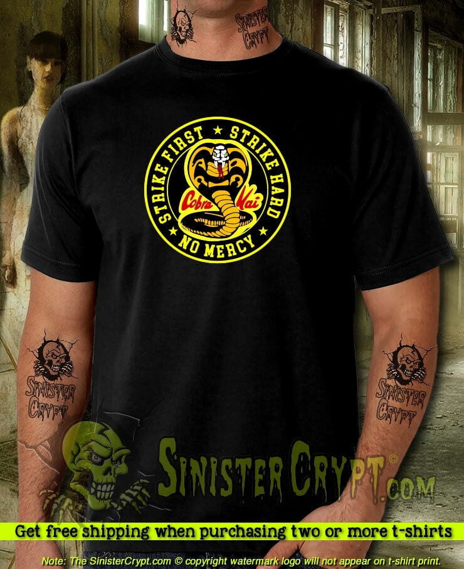 Cobra Kai Strike First t-shirt, Karate Kid Custom Inspired v2, Small to ...