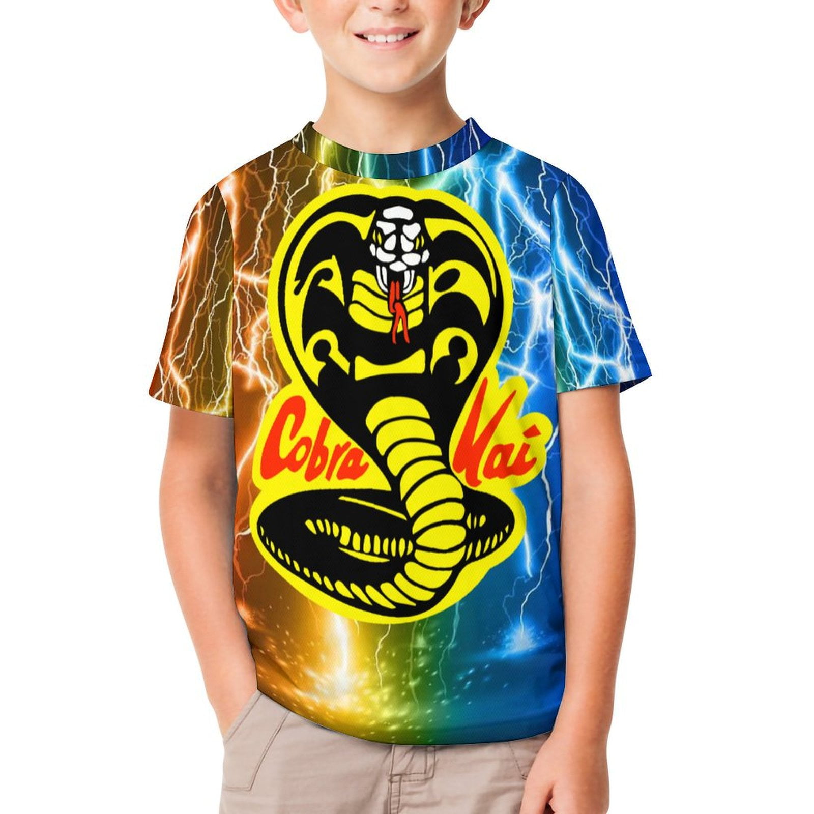 Cobra Kai T-Shirts for Boys Girls, Kids 3D Print Short Sleeve, Unisex Crew Neck Tee Shirts for ...