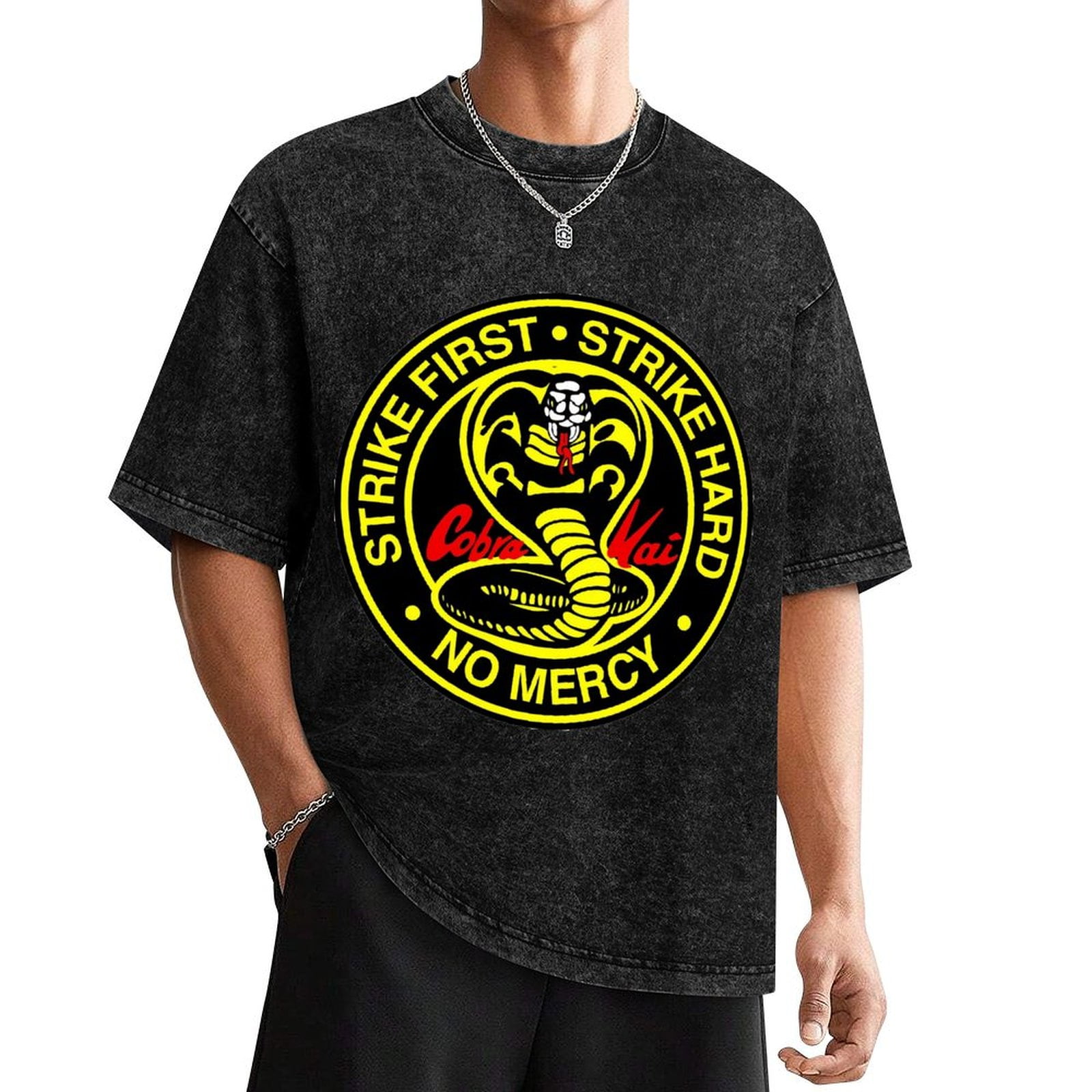 Cobra Kai T-Shirts for Men Women, Unisex Retro Crew Neck T-Shirts ...
