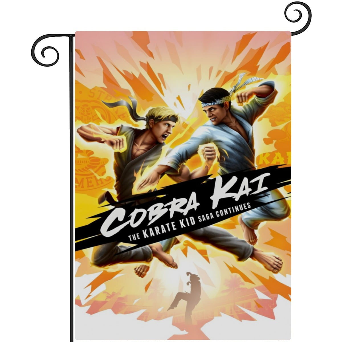 Cobra Kai-themed Garden Flag. Perfect gift for fans, friends, and ...