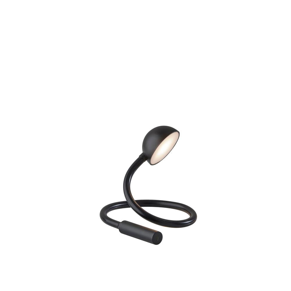 Simplee Adesso Cobra LED Desk Lamp, Black, Plastic, Plastic Shade ...