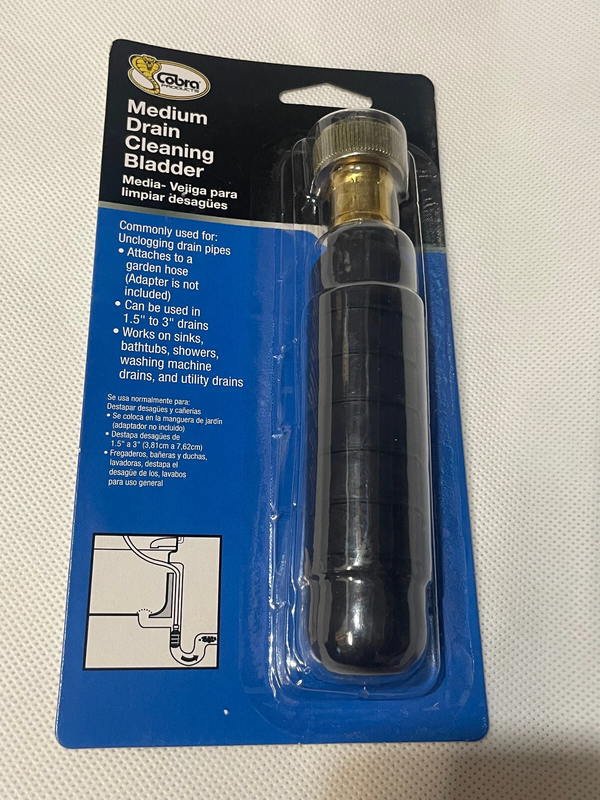 Cobra™ Medium Drain Cleaning Bladder 1.5" To 3" Drains, P/N: Sbp00332 ...