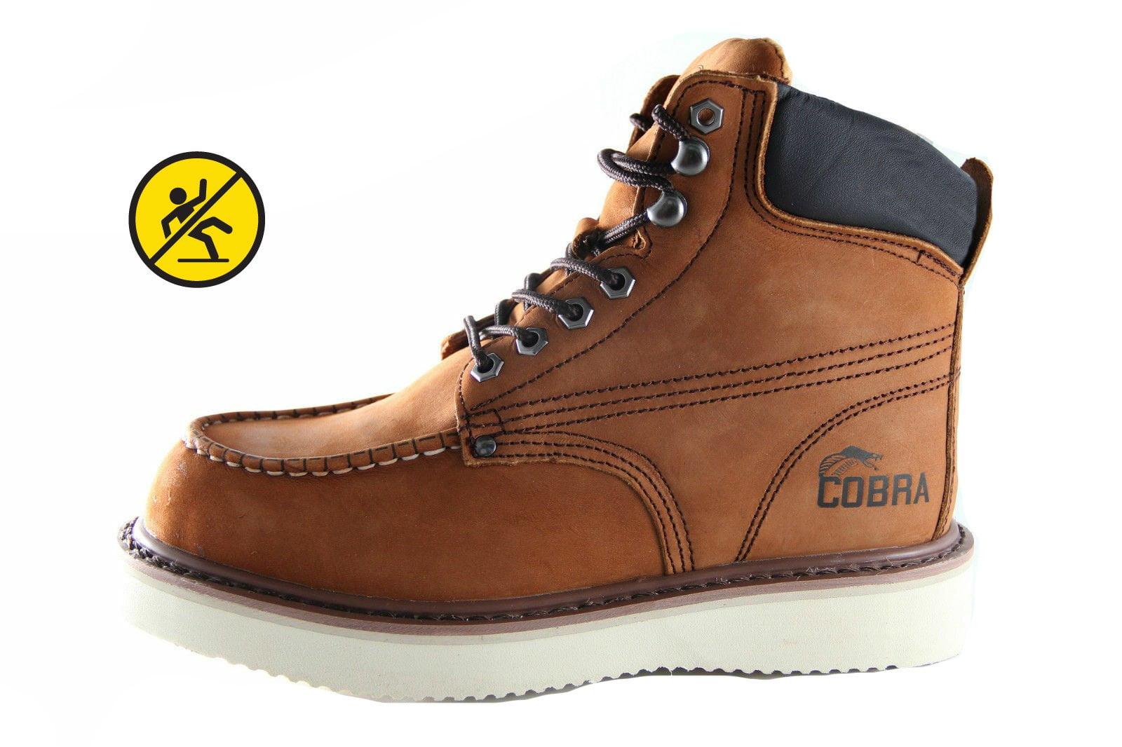 Cobra Men's Work Boot Genuine Leather C11M Brown Goodyear Welt ...