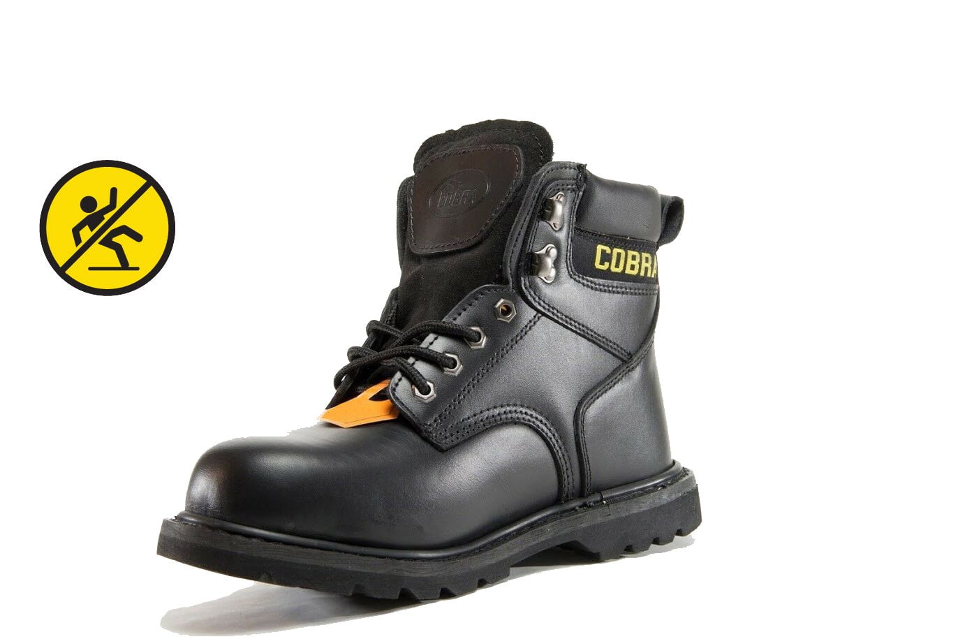 Cobra Men's Steel Toe Leather Work Boot, Black, Durable Goodyear Welt ...