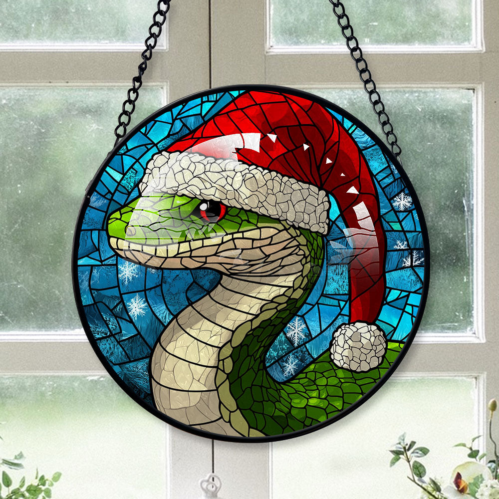 Cobra Ornament Christmas 2025, Cobra Stained Glass Window Hanging ...