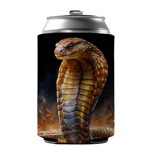 Cobra Snake Black Watercolor Drink Beer Soda Insulated Sleeve Holder ...