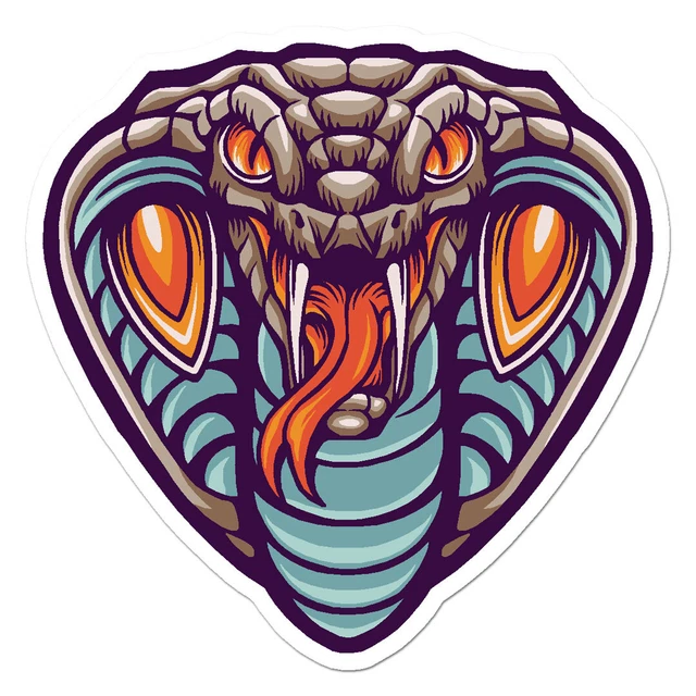 Cobra Snake Head Sticker Phone Decal Water Bottle Stickers Car Decals ...