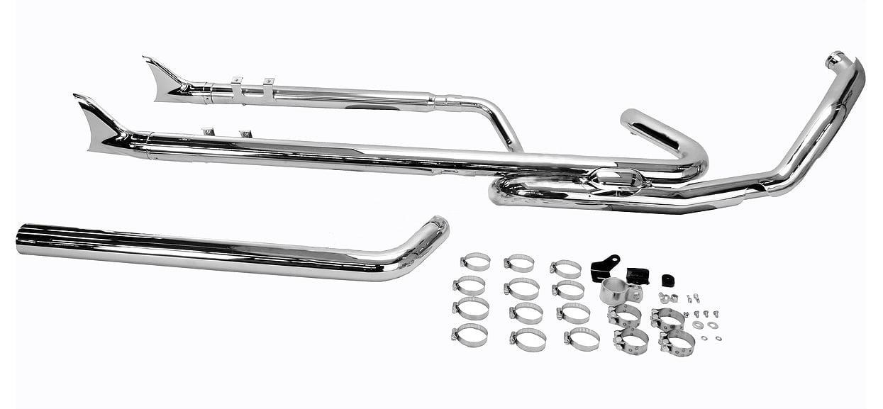 Cobra Speedster Dual Chrome Fishtail Tip Exhaust System (6975 ...