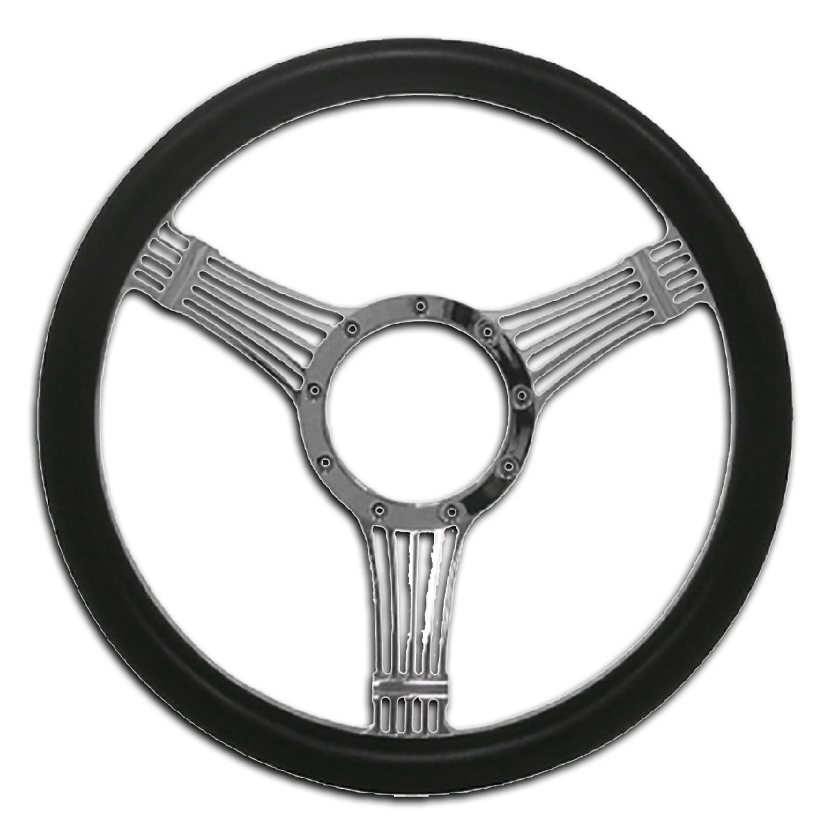 Cobra-Tek 14" Chrome Billet Aluminum Steering Wheel With Half Wrap 9 ...
