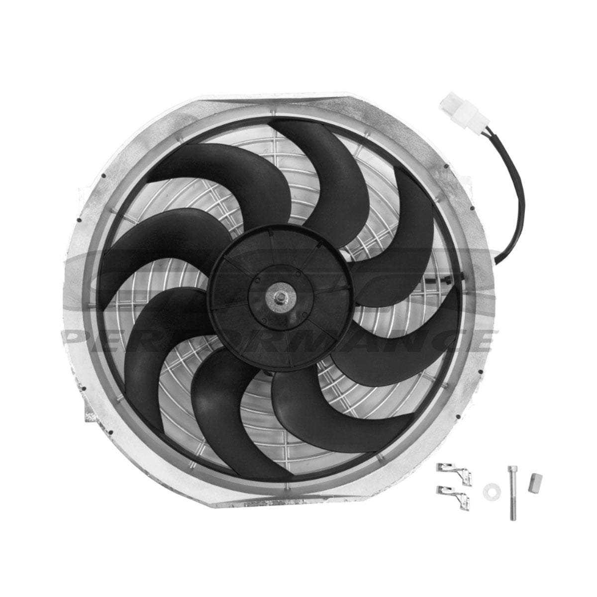 Cobra-Tek Electric Radiator Cooling Fan 12" Curved Blade 12 Volt 7 Amp ...