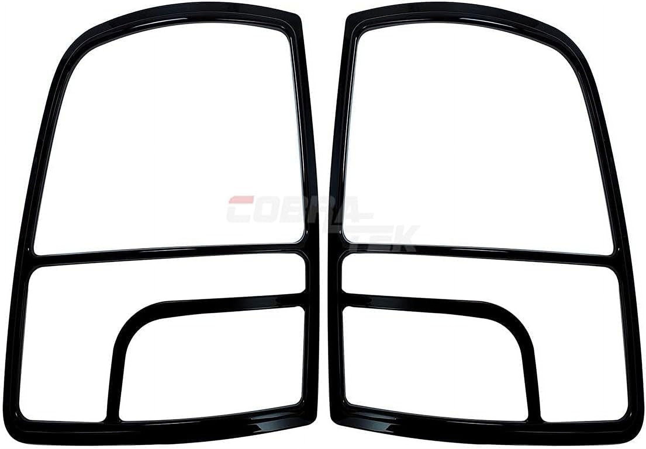 Cobra-Tek Fits Dodge RAM Chrome Tail Light Cover Black Painted ...