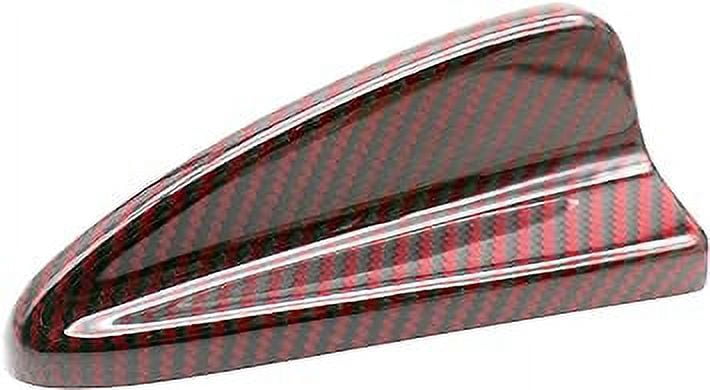 Cobra-Tek Glossy Red Black Twill Weave Carbon Fiber Stick On Shark Fin ...