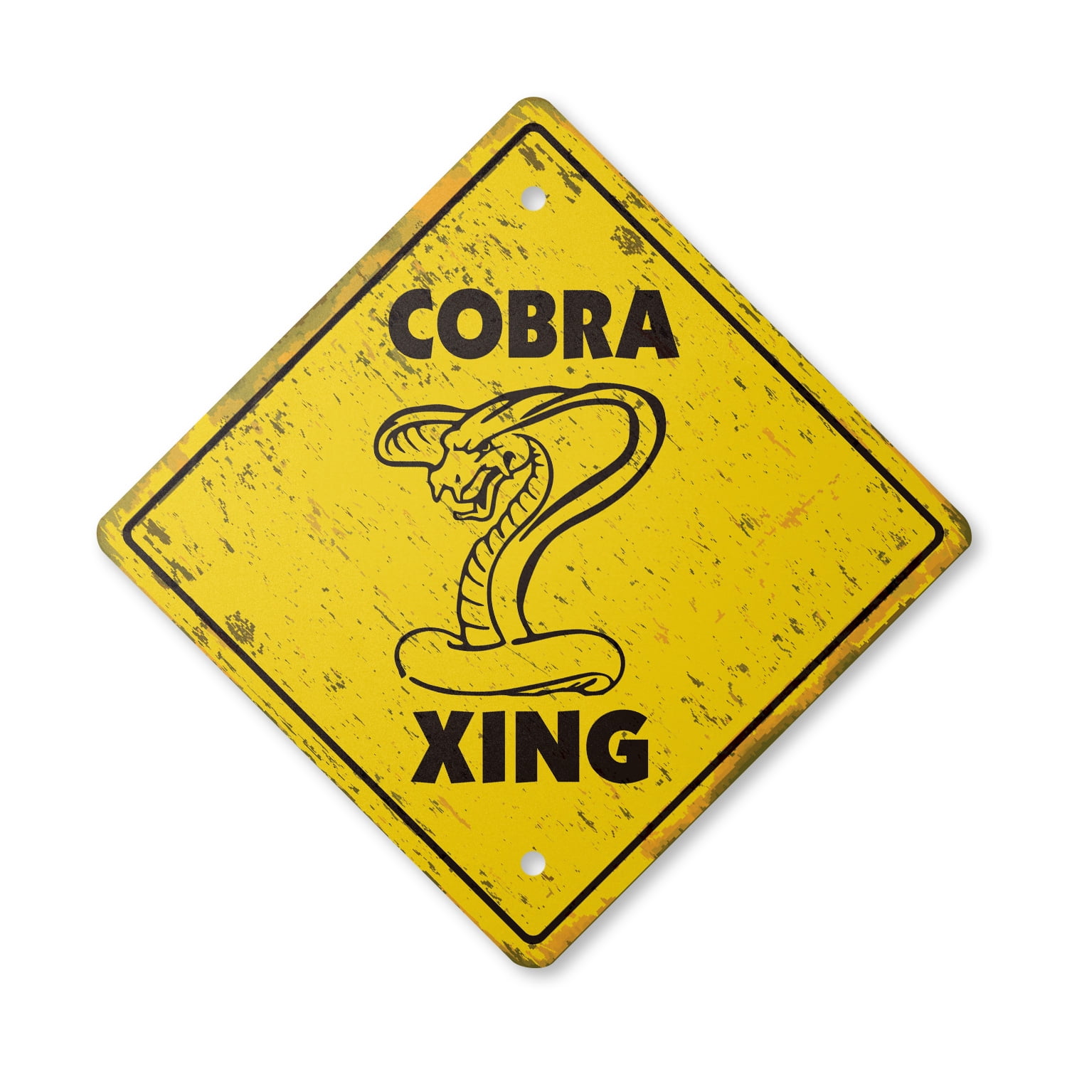 Cobra Vintage Crossing Sign Zone Xing | Indoor/Outdoor Plastic | 14 ...