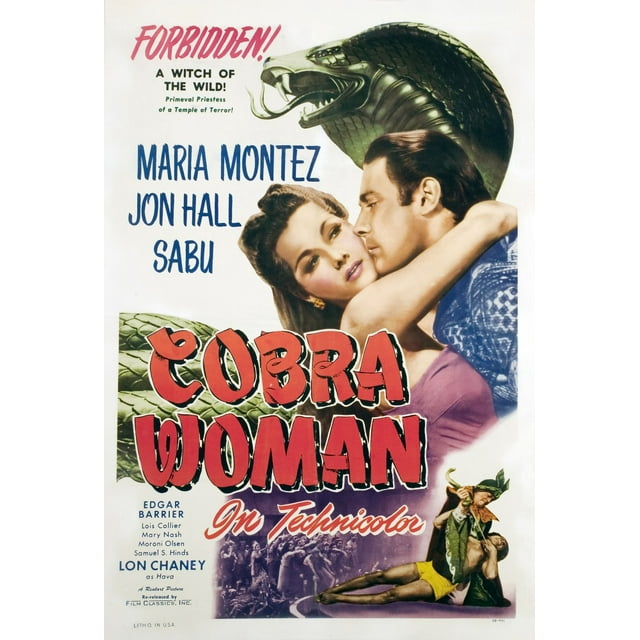 Cobra Woman Maria Montez Jon Hall 1944. Movie Poster Masterprint (11 x ...
