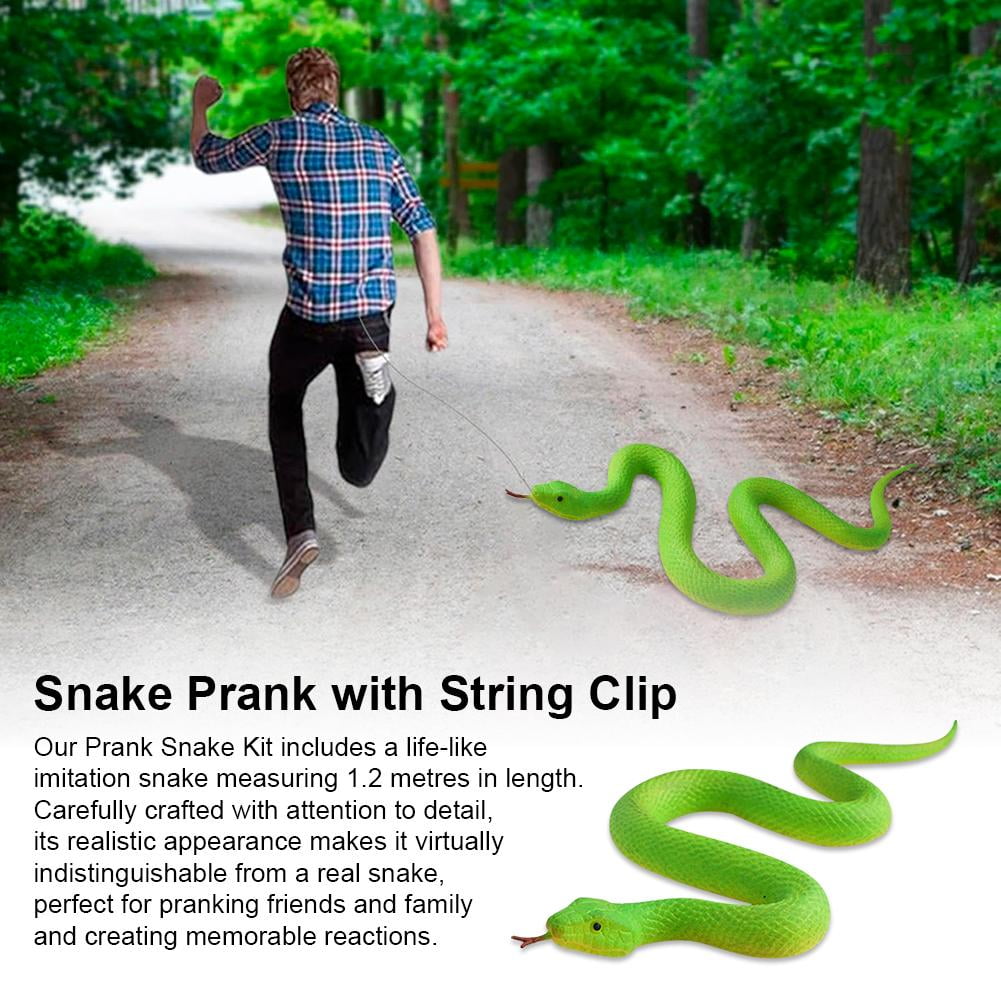 Cobra simulation TPR large soft rubber Bungarus bamboo leaf green gold ...