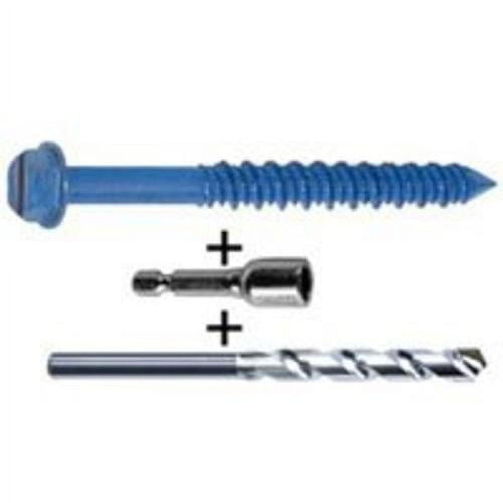 CobraTap 676T Concrete Screw, 3/16 in x 4 in, 1-1/4 in Min Embed ...