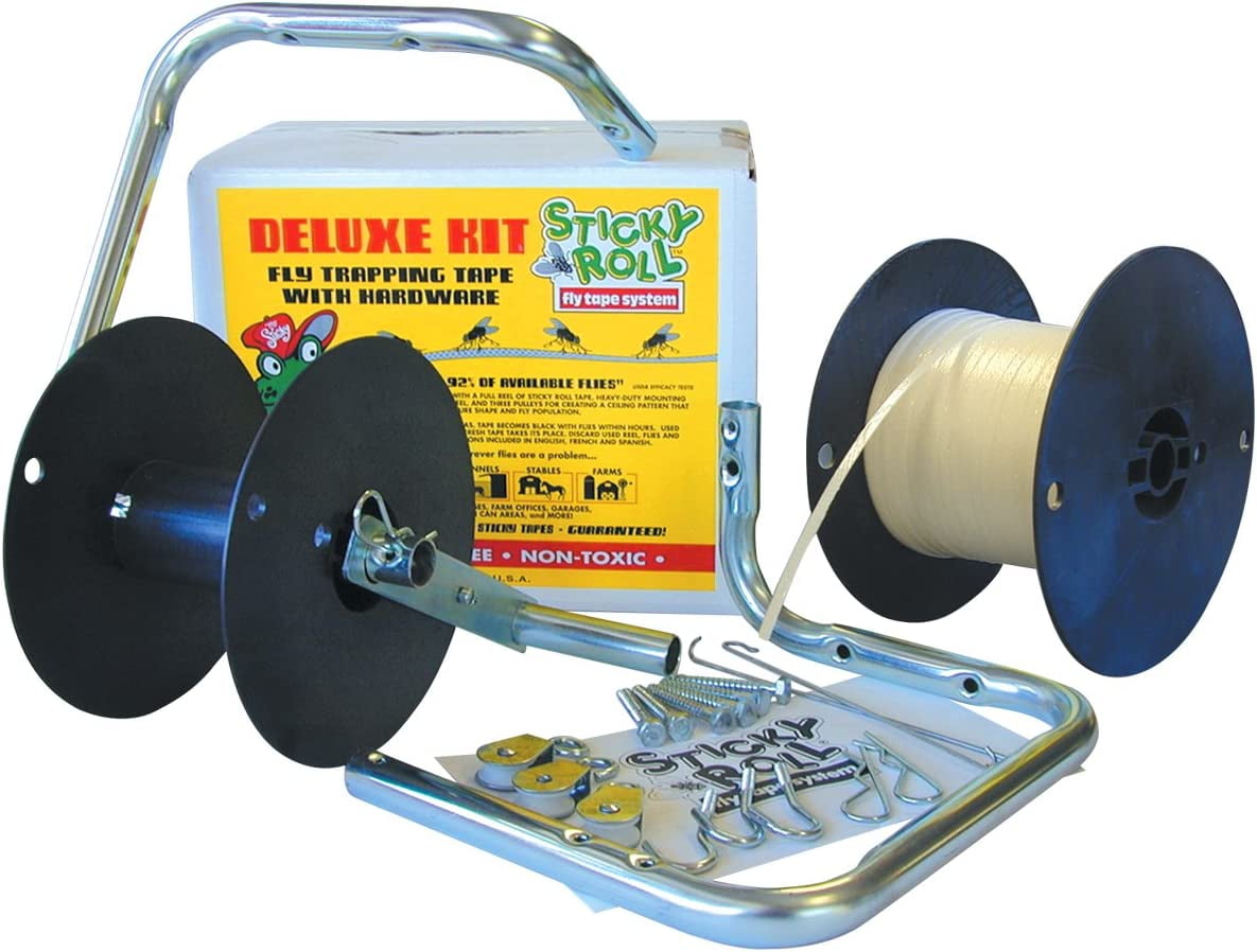 Coburn Sticky Roll Fly Tape 1000' Deluxe Kit with Hardware - Walmart.com