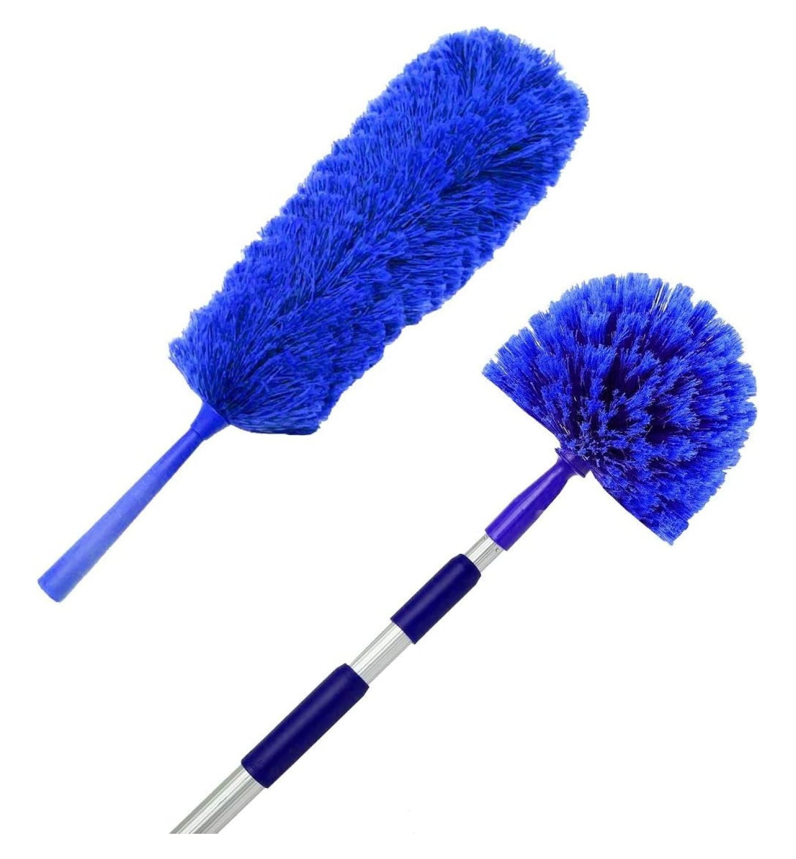 Cobweb Duster with Extension Pole - 20ft Reach Microfiber Ceiling Fan Duster - Long Handle ...