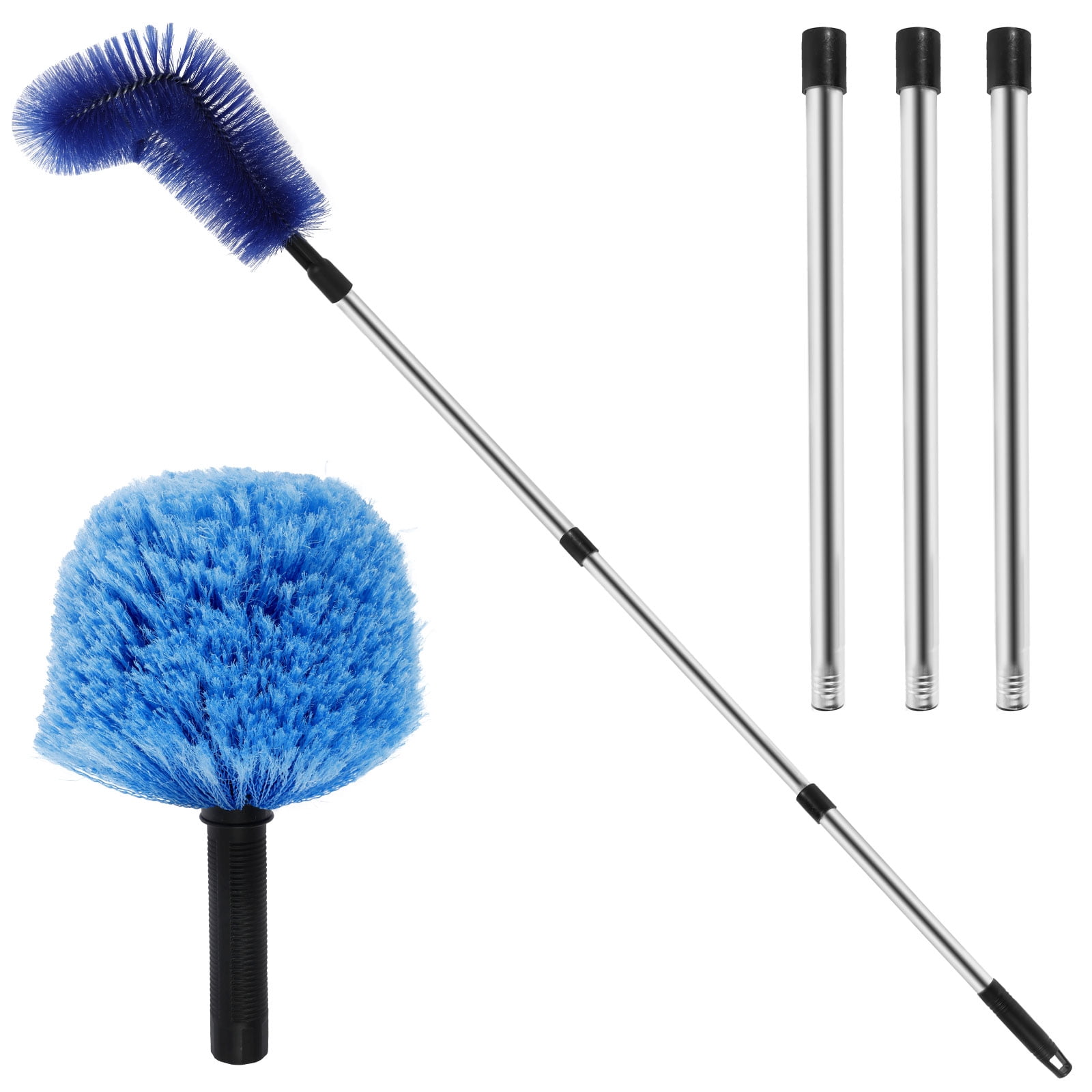 Cobweb Duster with Extension Pole Long Handle Spider Web Brush Reusable ...