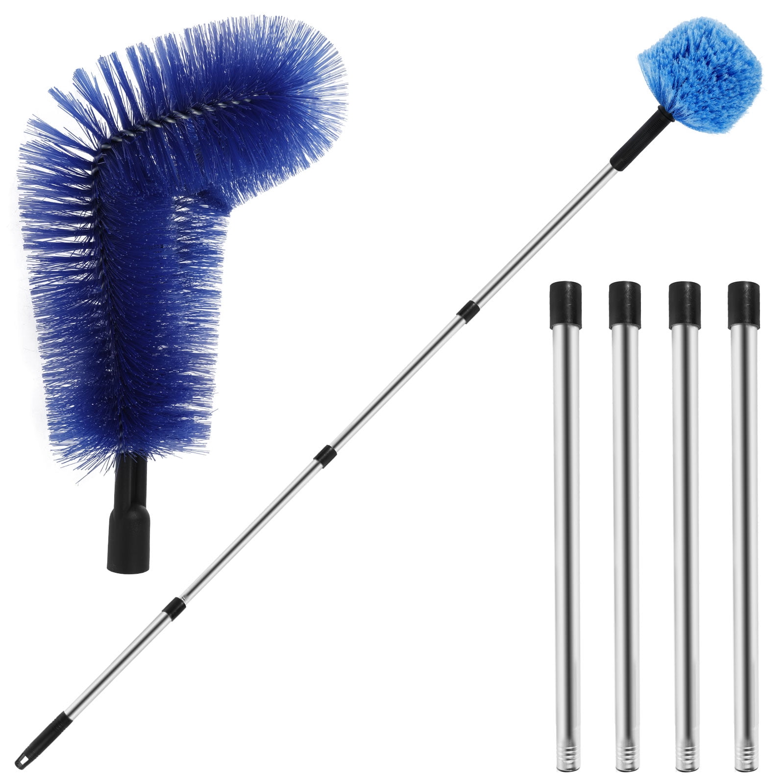 Cobweb Duster with Extension Pole Long Handle Spider Web Brush Reusable ...