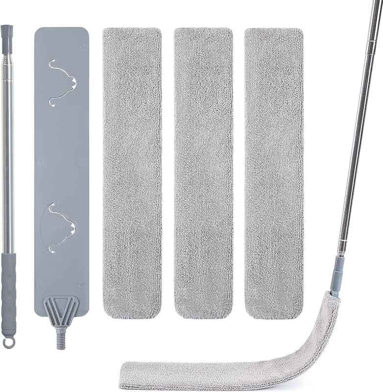 Cobweb Duster with Extension Pole, Spider Web Brush & Ceiling Cleaning ...