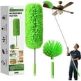Cobweb Duster with Extension Pole, Washable Cleaning Set 2 Heads ...