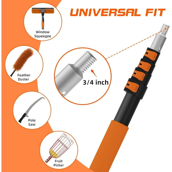 Cobweb Duster with 5-20FT Telescoping Extension Pole, Cleans Spider ...